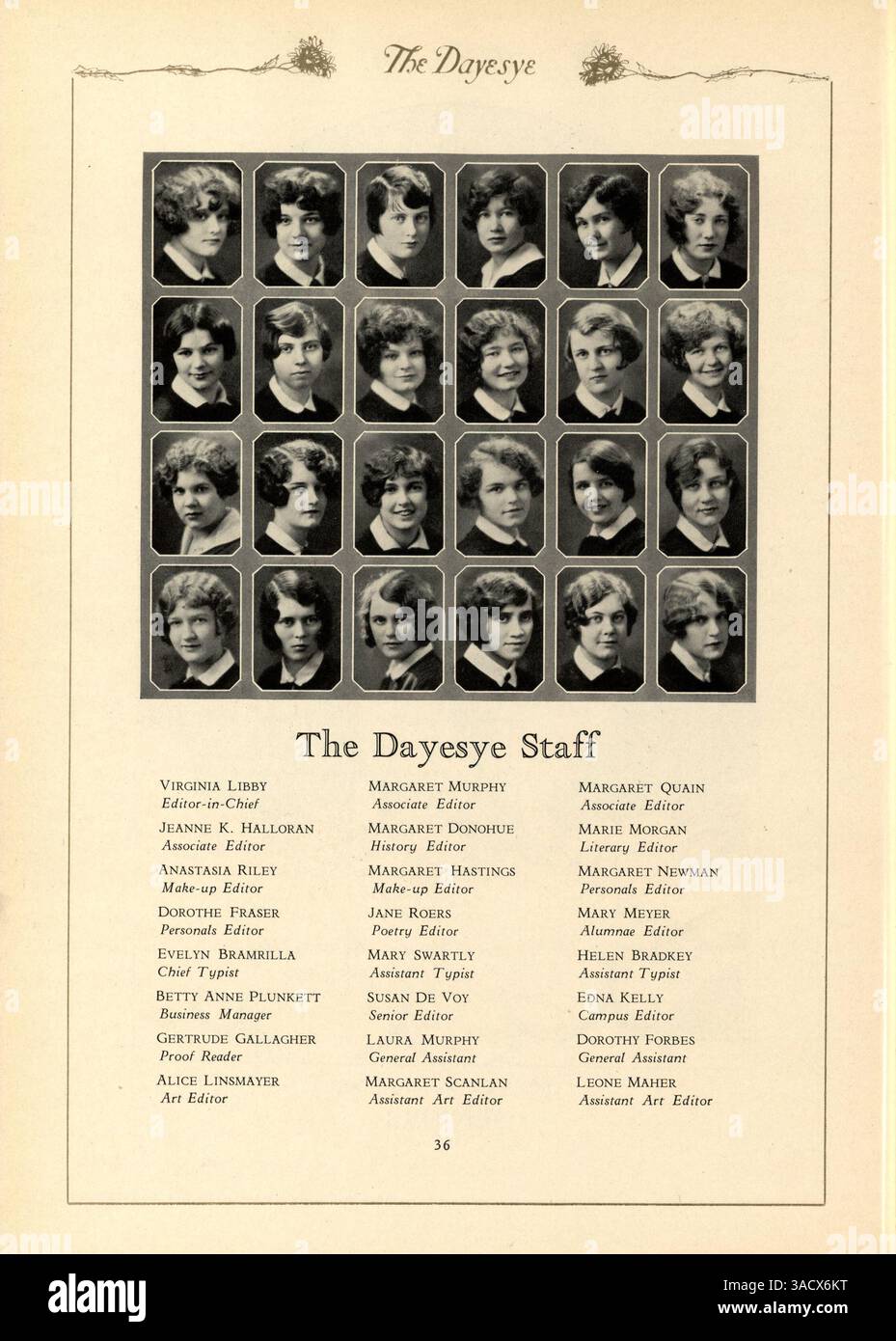 The 1928 'Dayesye' yearbook from St. Margaret's Academy captures the ...