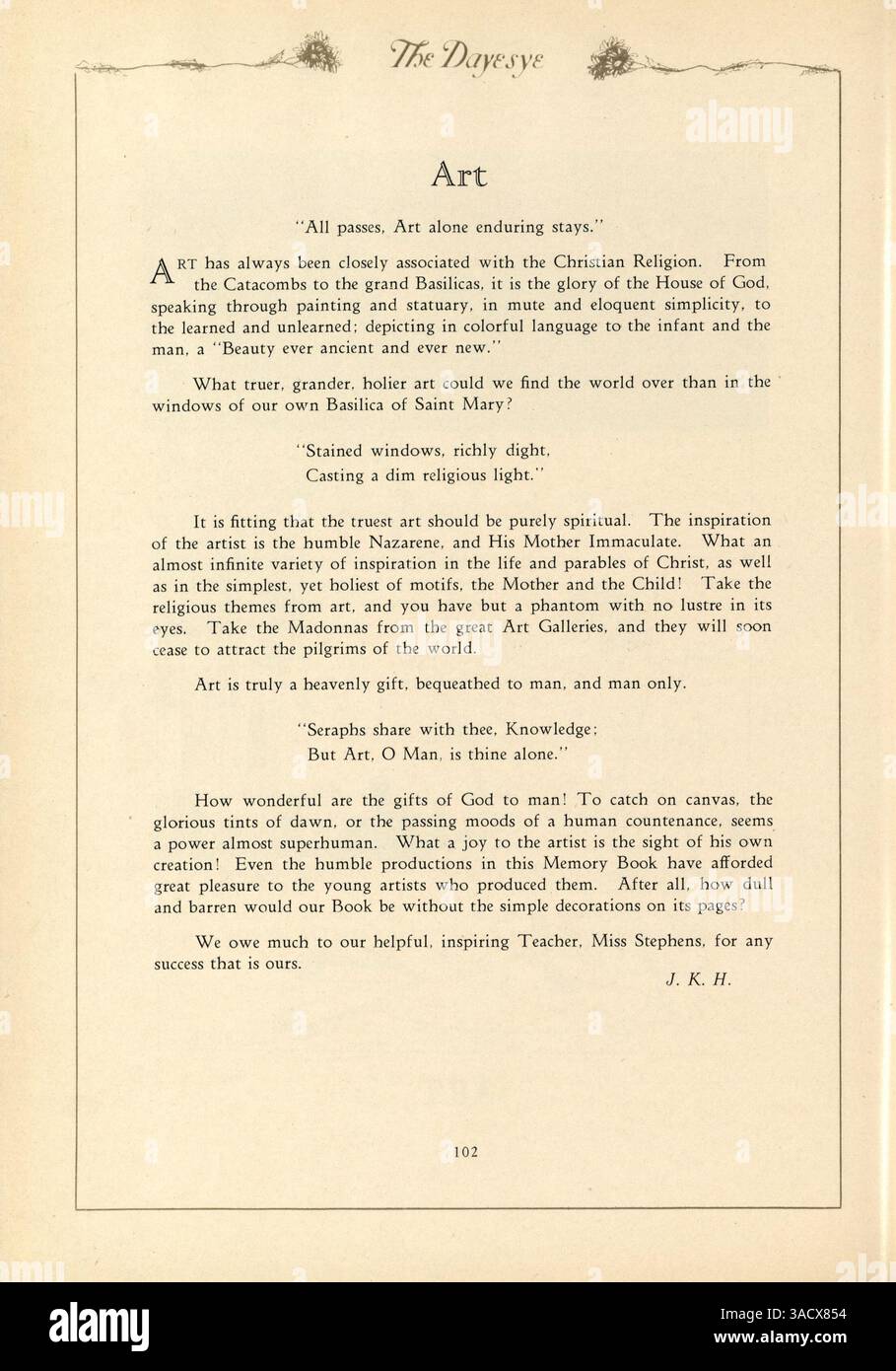 The 'Dayesye' yearbook of 1928 from St. Margaret's Academy captures the ...