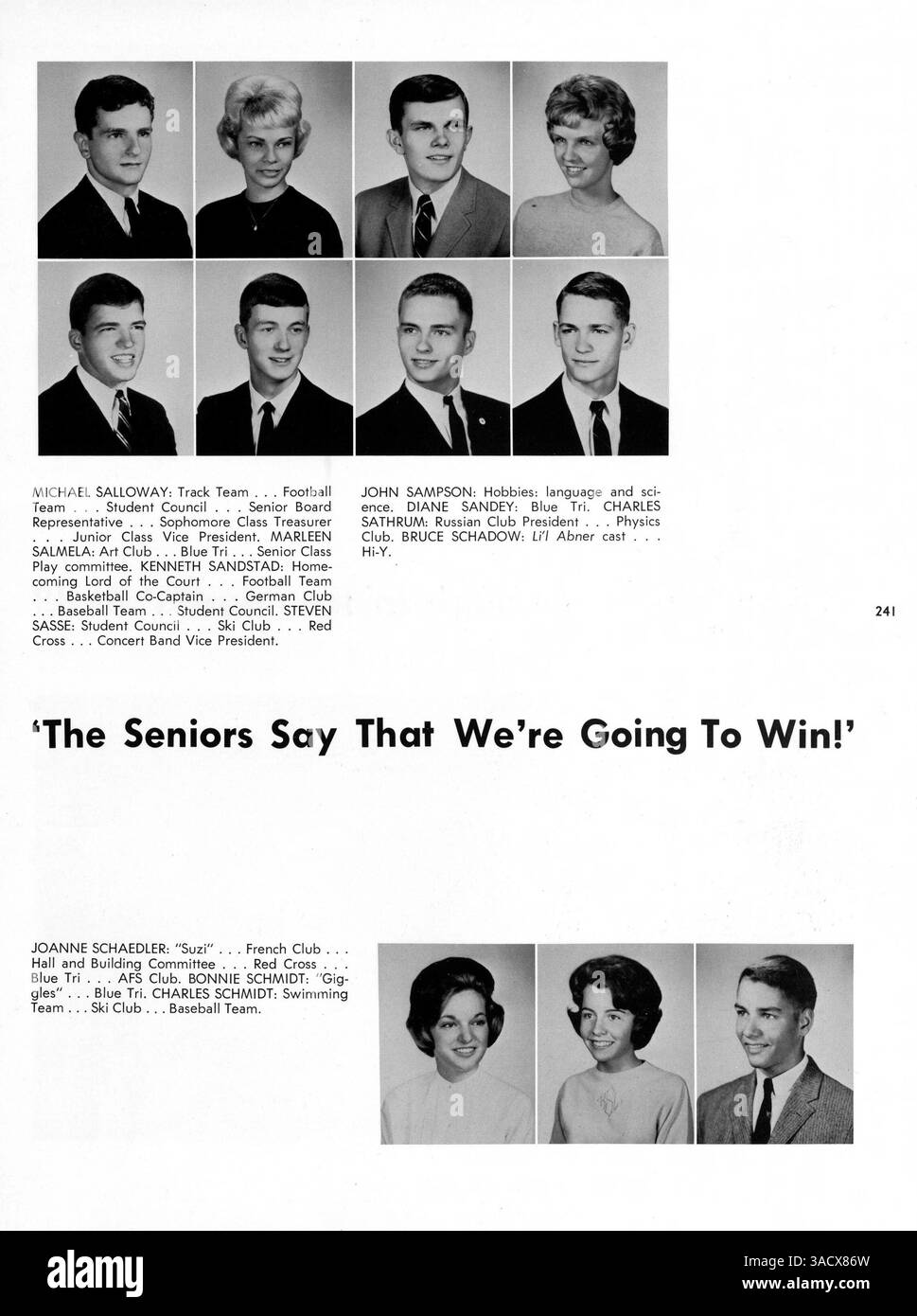 The 1964 St. Louis Park High School yearbook includes records of ...