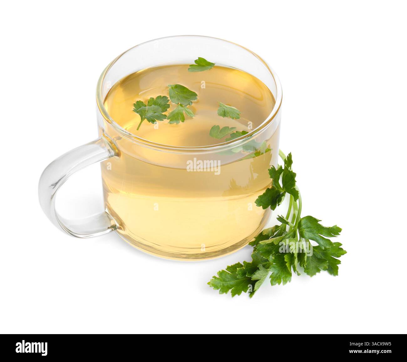 Healthy parsley tea isolated on white. Detox drink Stock Photo - Alamy