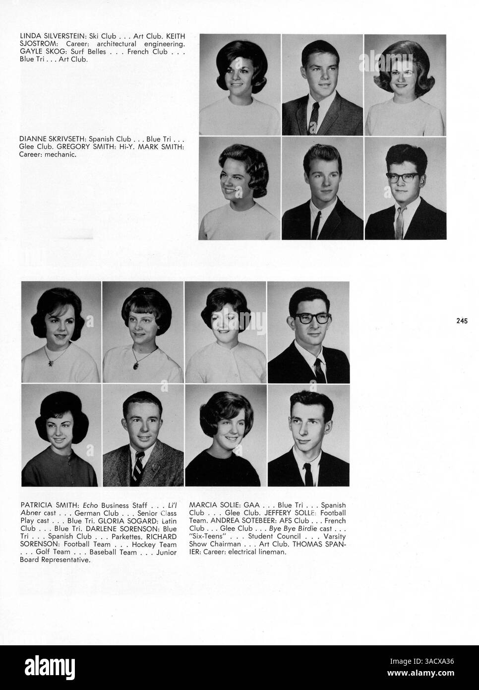 The 1964 St. Louis Park High School yearbook highlights significant ...