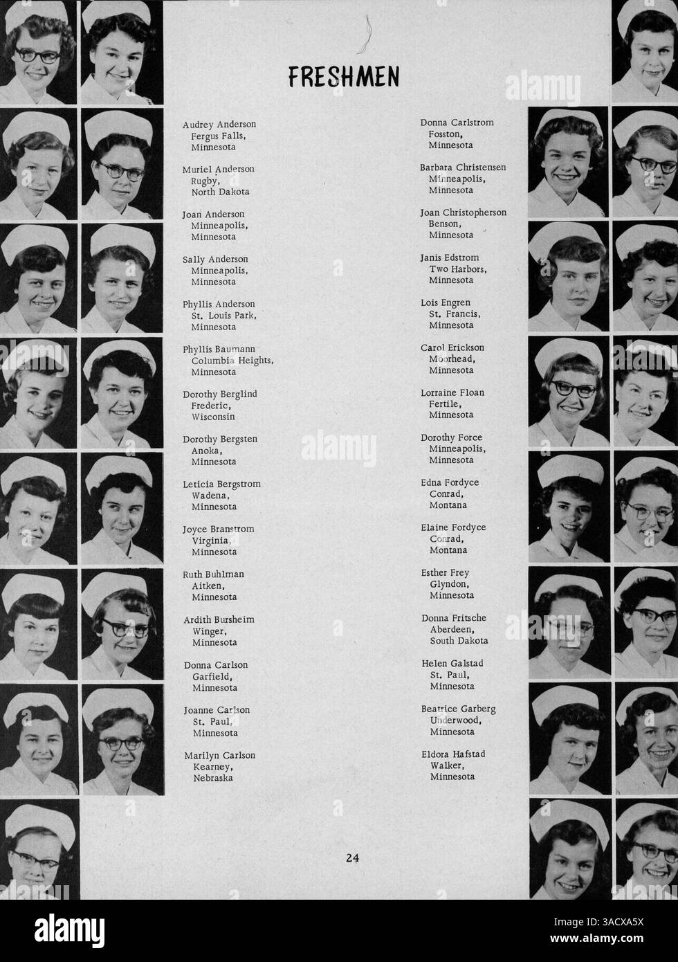The 1952 yearbook from Swedish Hospital School of Nursing showcases the ...
