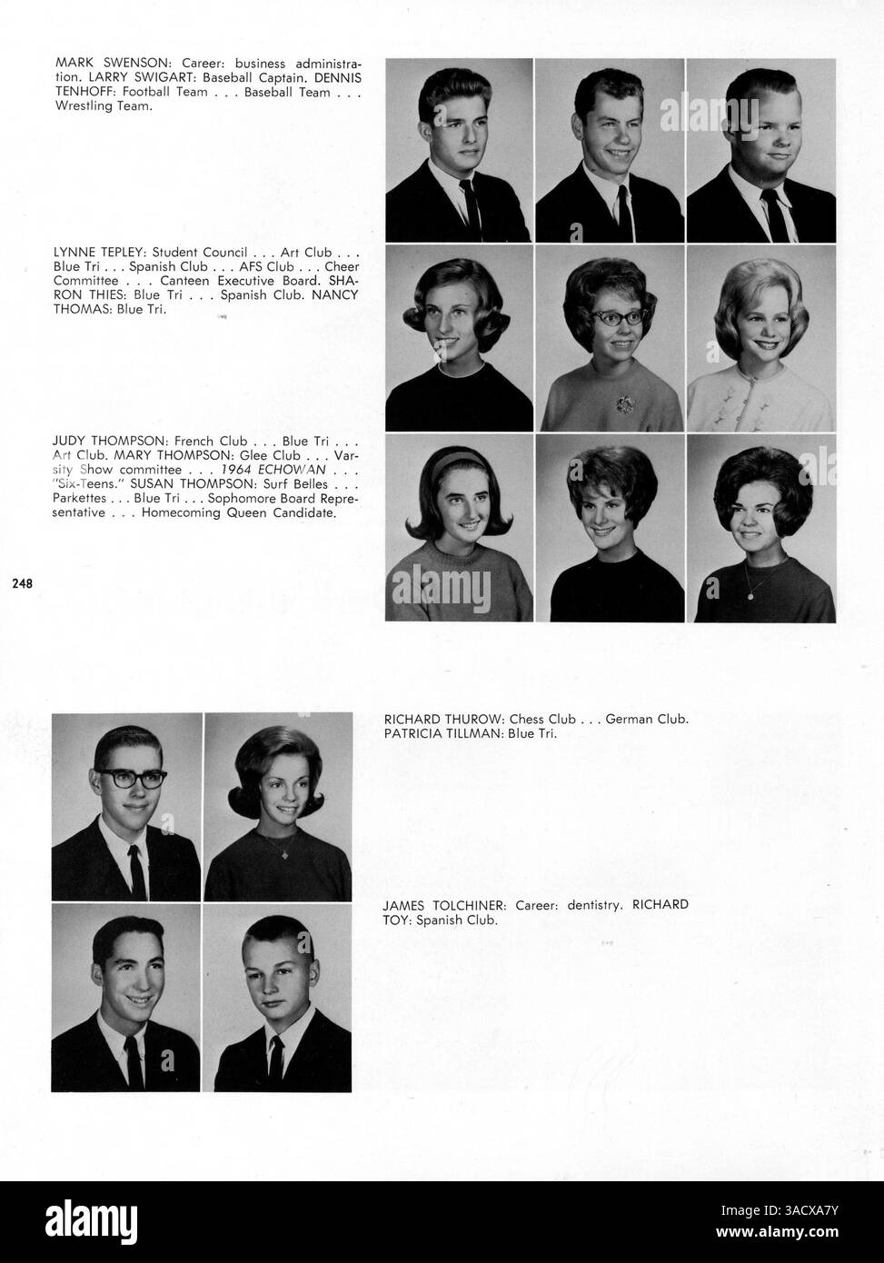 The 1964 St. Louis Park High School yearbook records the students ...