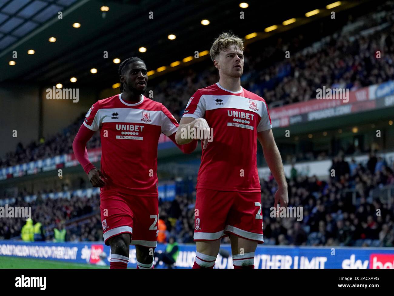 Middlesbrough's Tommy Conway celebrates scoring their side's first goal ...