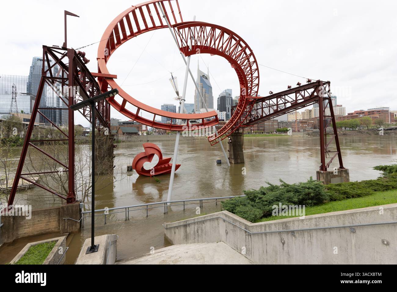 Severe storms caused extreme flooding to the downtown riverfront area ...
