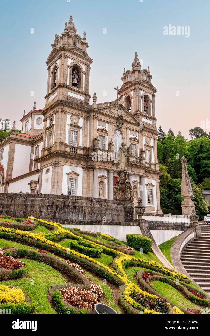 Famous baroque basilica Bom Jesus do Monte in Braga, Portugal, listed ...