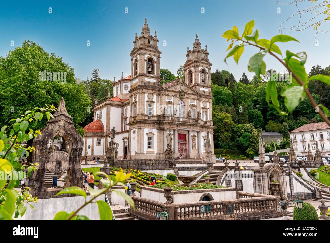 Famous baroque basilica Bom Jesus do Monte in Braga, Portugal, listed ...