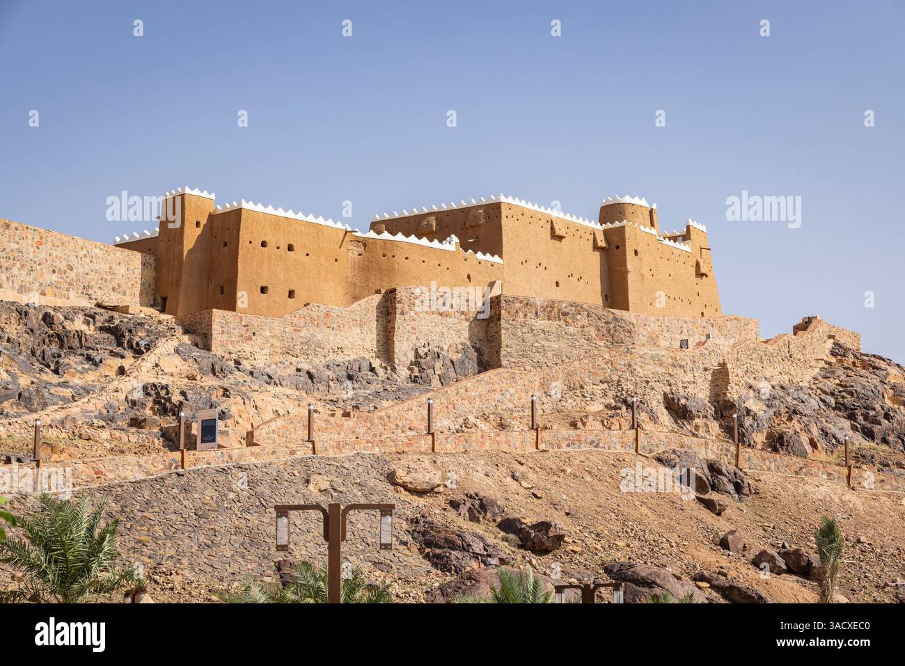 Saudi Arabia, Hail Province, Hail. Qishlah Palace on a hill overlooking ...