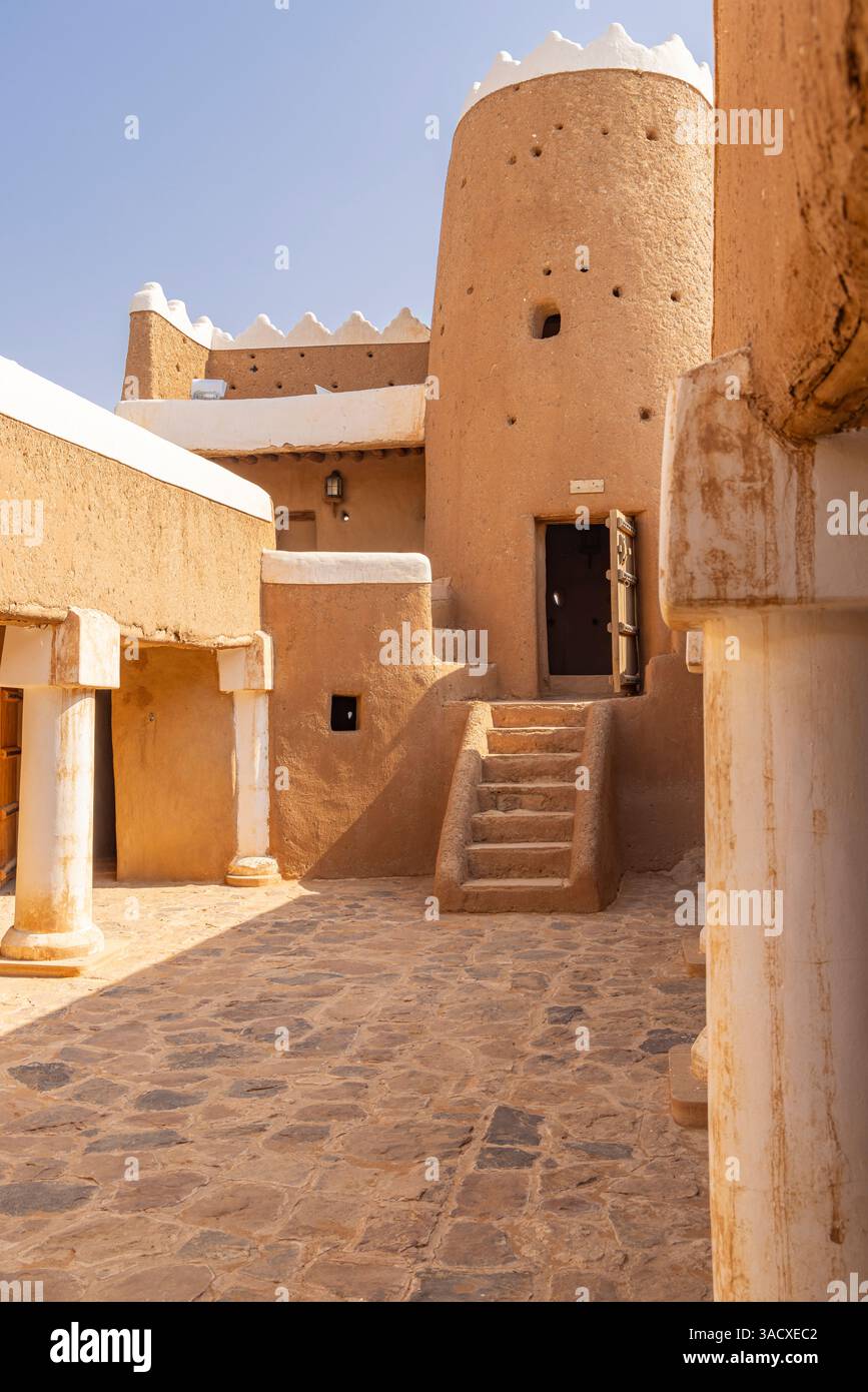 Saudi Arabia, Hail Province, Hail. Stairs and doorway in the Qishlah ...