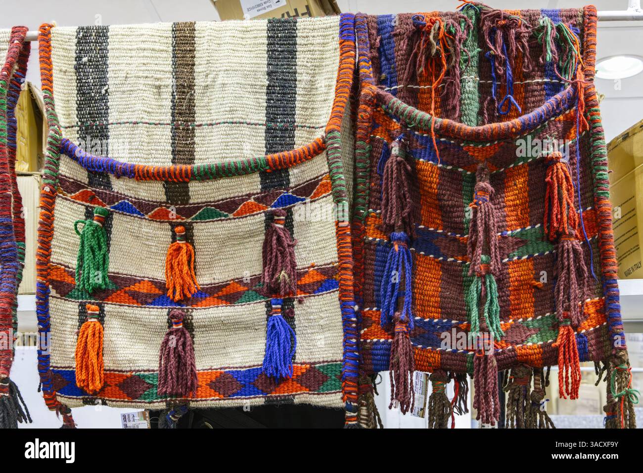 Saudi Arabia, Tabuk. Hand bags for sale at the market Stock Photo - Alamy