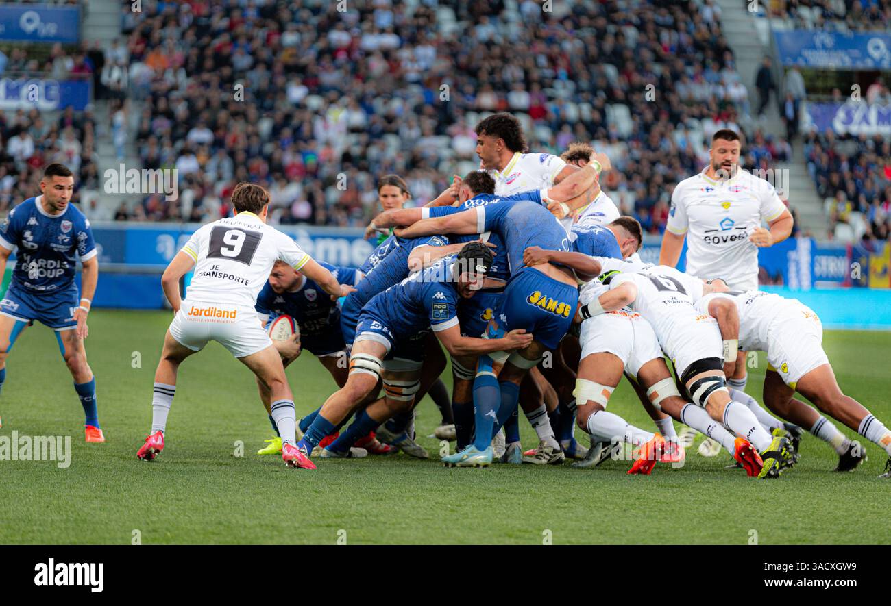 Grenoble, France, April 4th 2025 Grenoble Team in action during 2nd ...