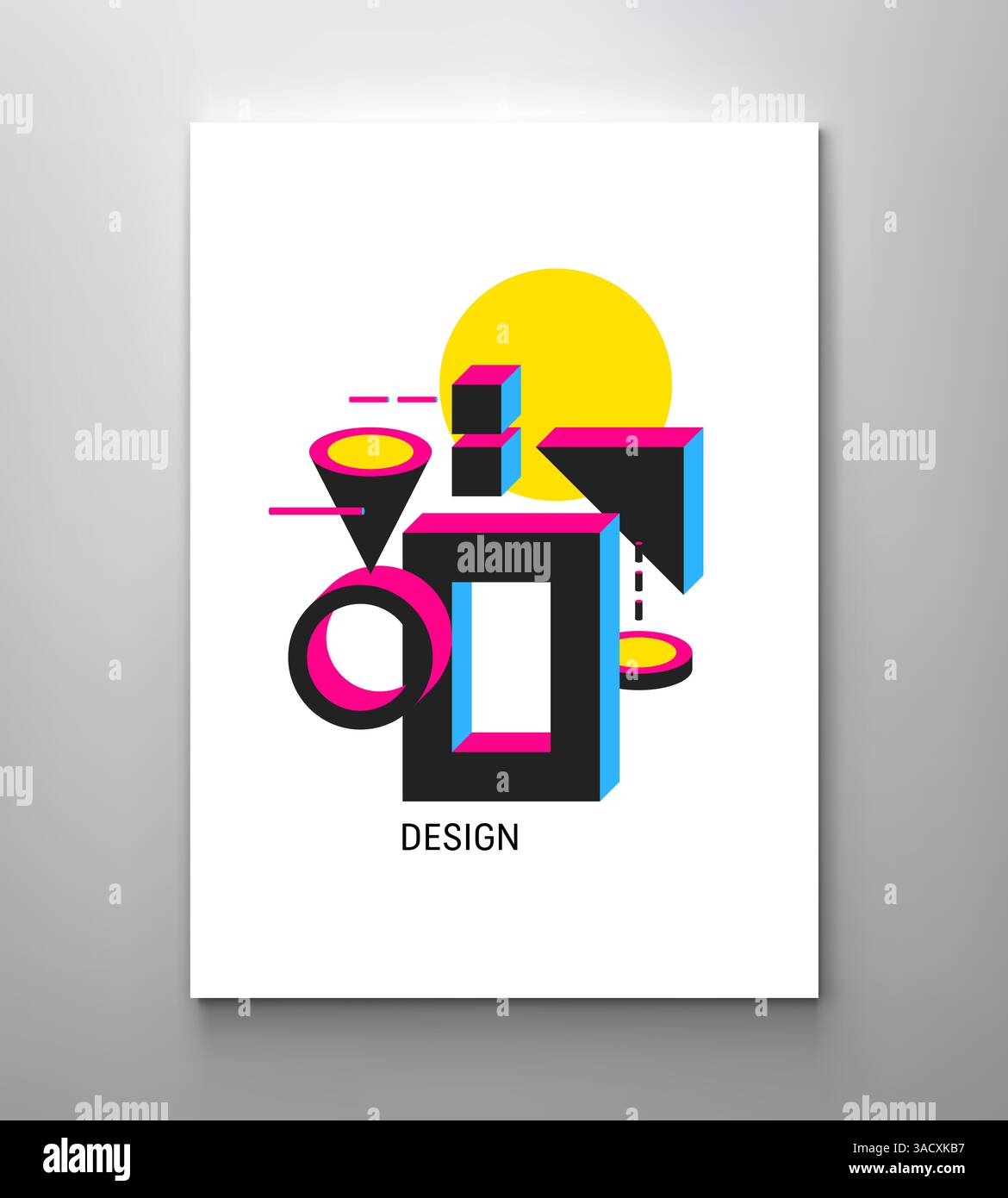 Abstract geometric composition with minimalistic shapes. Modern art ...