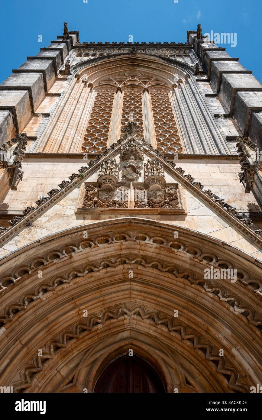 Southern portal to the medieval church of Santa Maria da Vitoria ...
