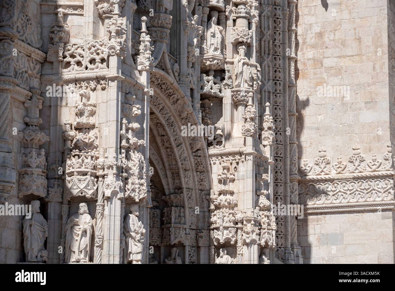 Portal of the Jeronimos monastery church of St. Maria of Belem in ...
