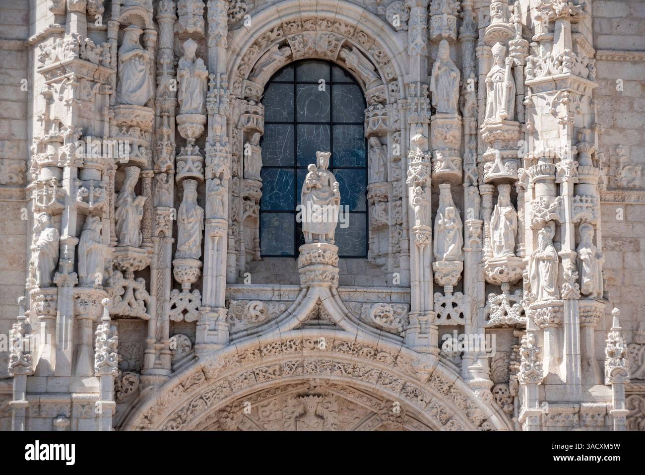 Portal of the Jeronimos monastery church of St. Maria of Belem in ...