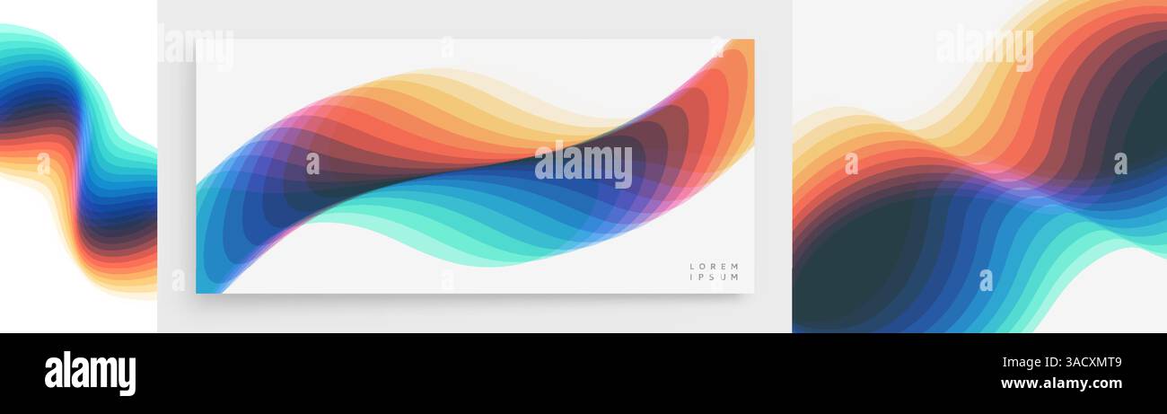 Abstract wavy background with dynamic effect. Modern screen design for ...