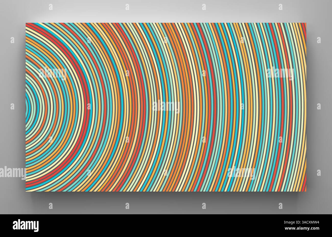 Abstract circular background with many thin lines. Many random circle ...