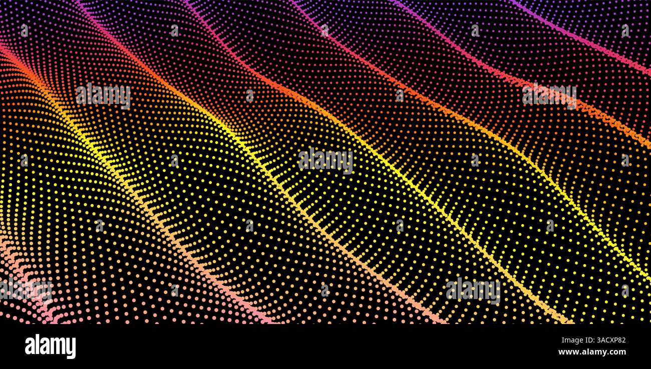 Wavy grid background. 3d abstract vector illustration Stock Vector ...