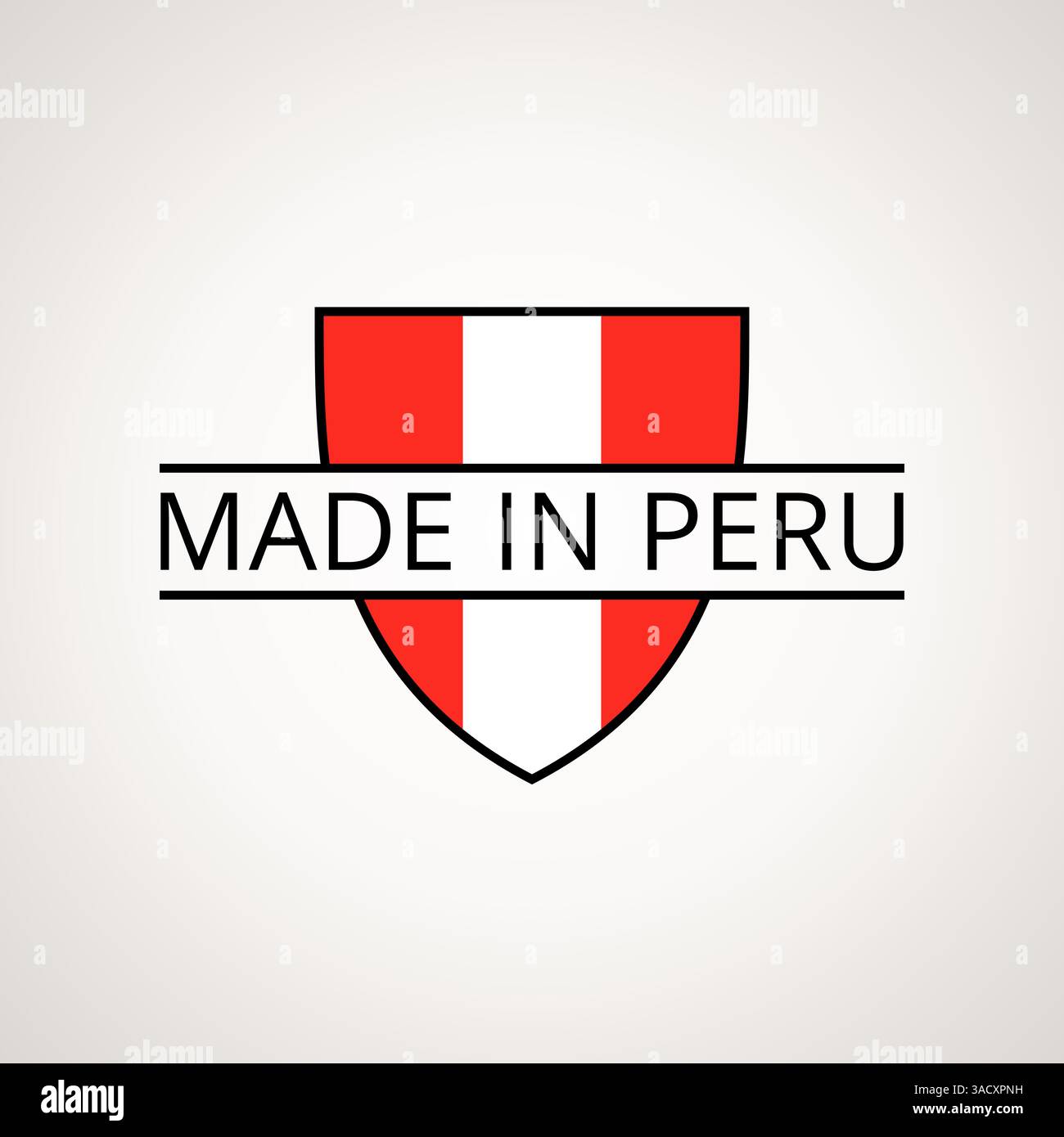 Made in Peru - coat of arms with Peruvian flag Stock Vector Image & Art ...