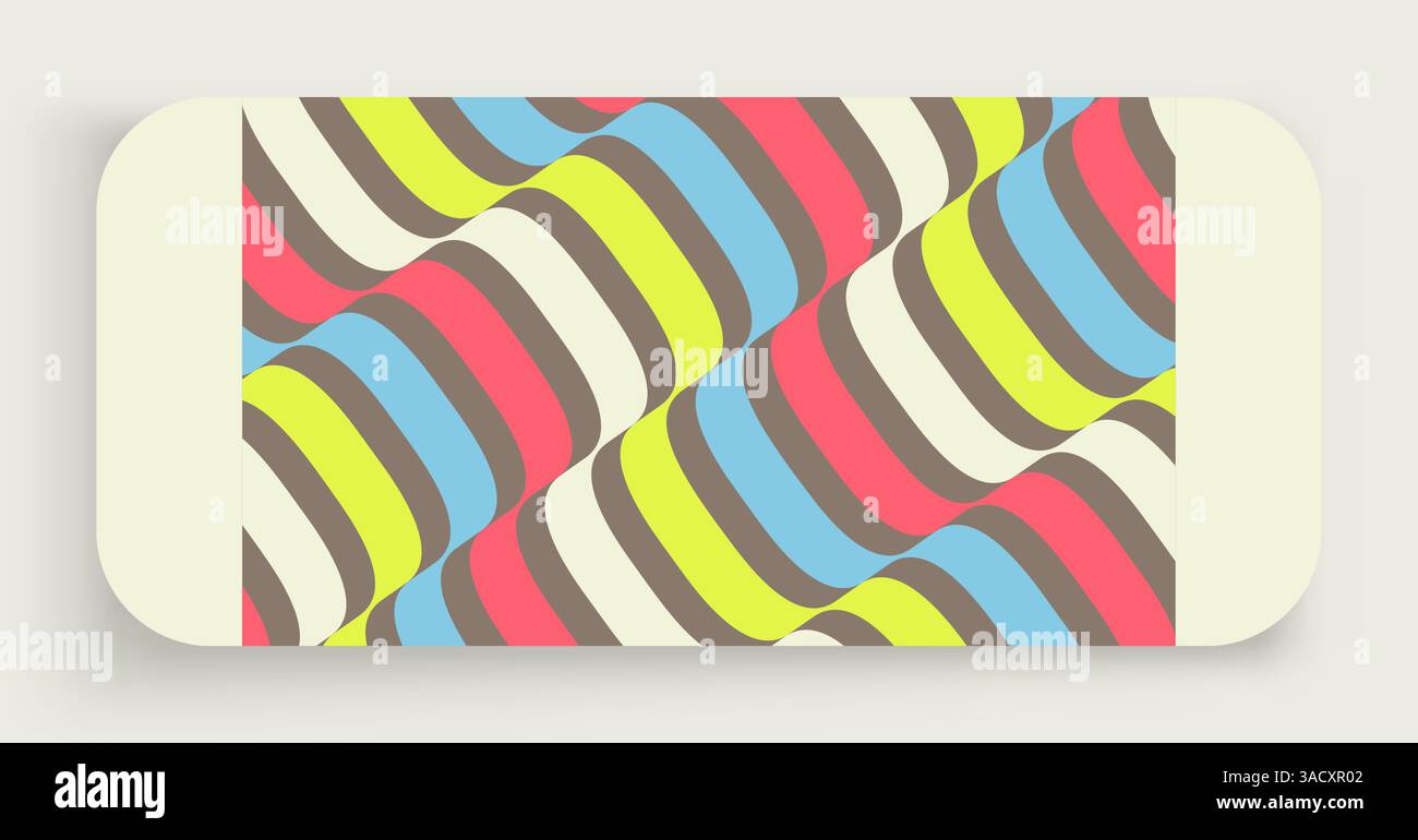 Abstract dynamic template with wavy curved ribbons. Modern cover design. 3d vector illustration ...