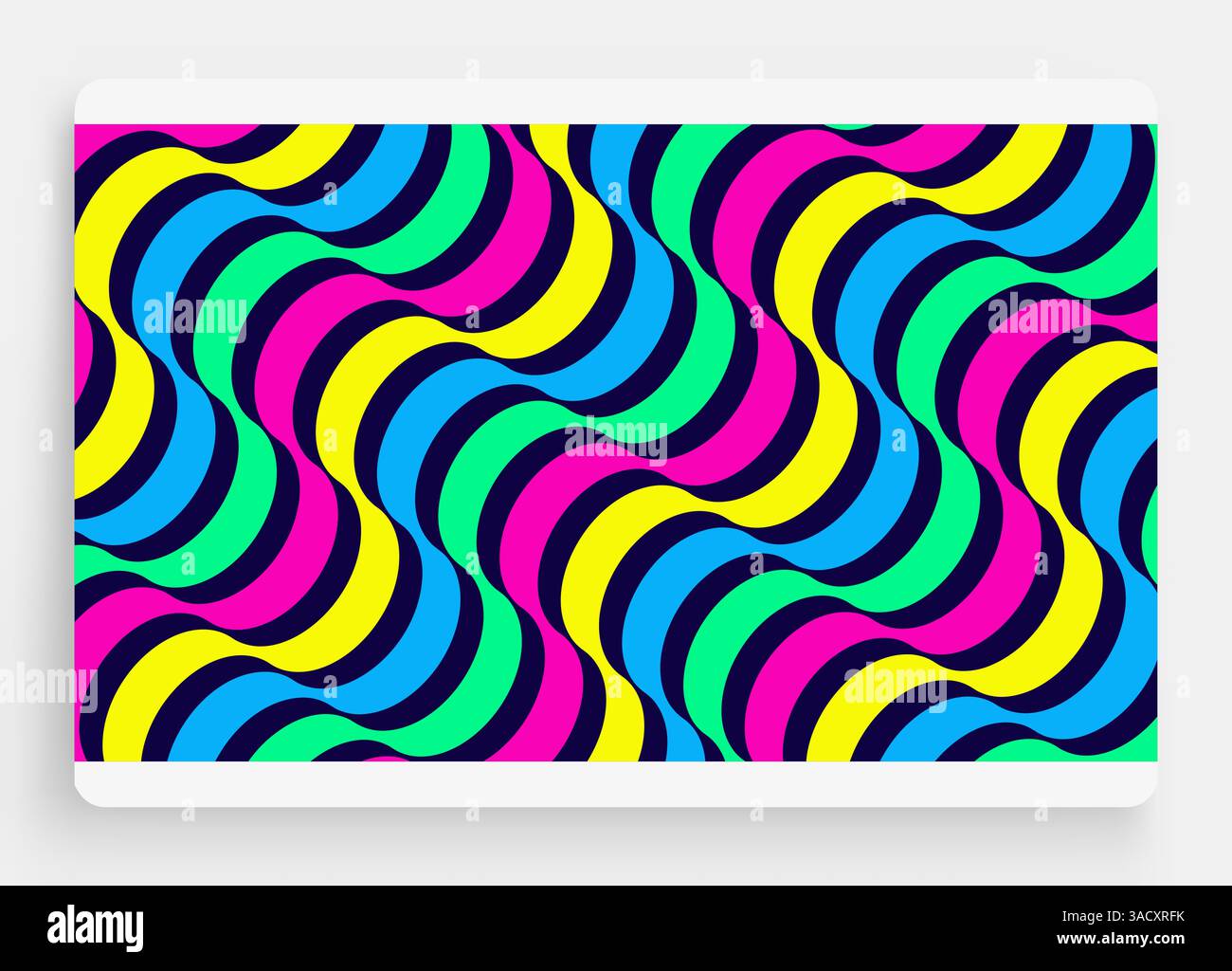 Abstract dynamic template with wavy curved ribbons. Modern cover design ...