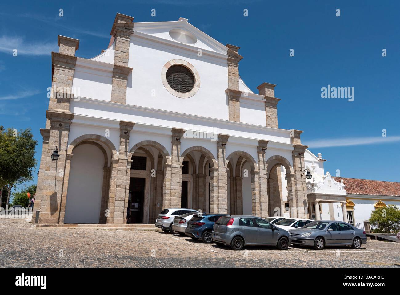Baroque church of the Holy Spirit in the center of Evora, Portugal ...