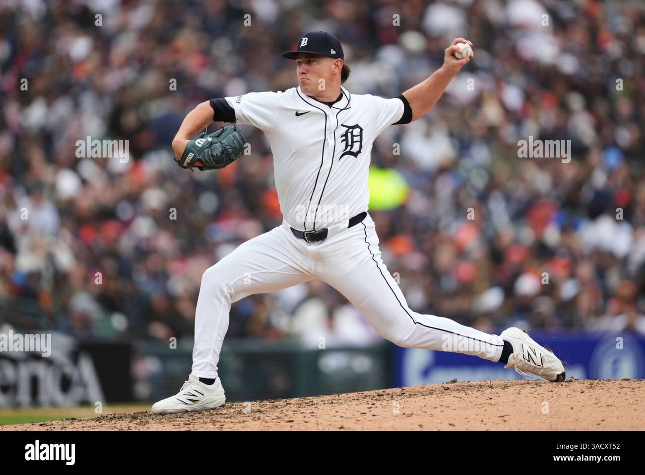 Detroit Tigers pitcher Tyler Holton throws against the Chicago White ...