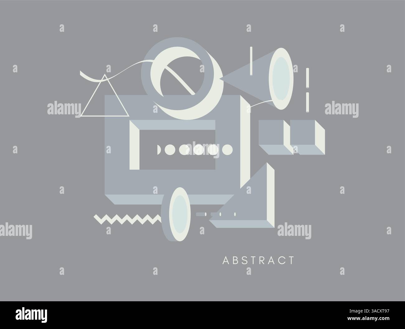 Abstract geometric composition with minimalistic shapes. Modern art ...