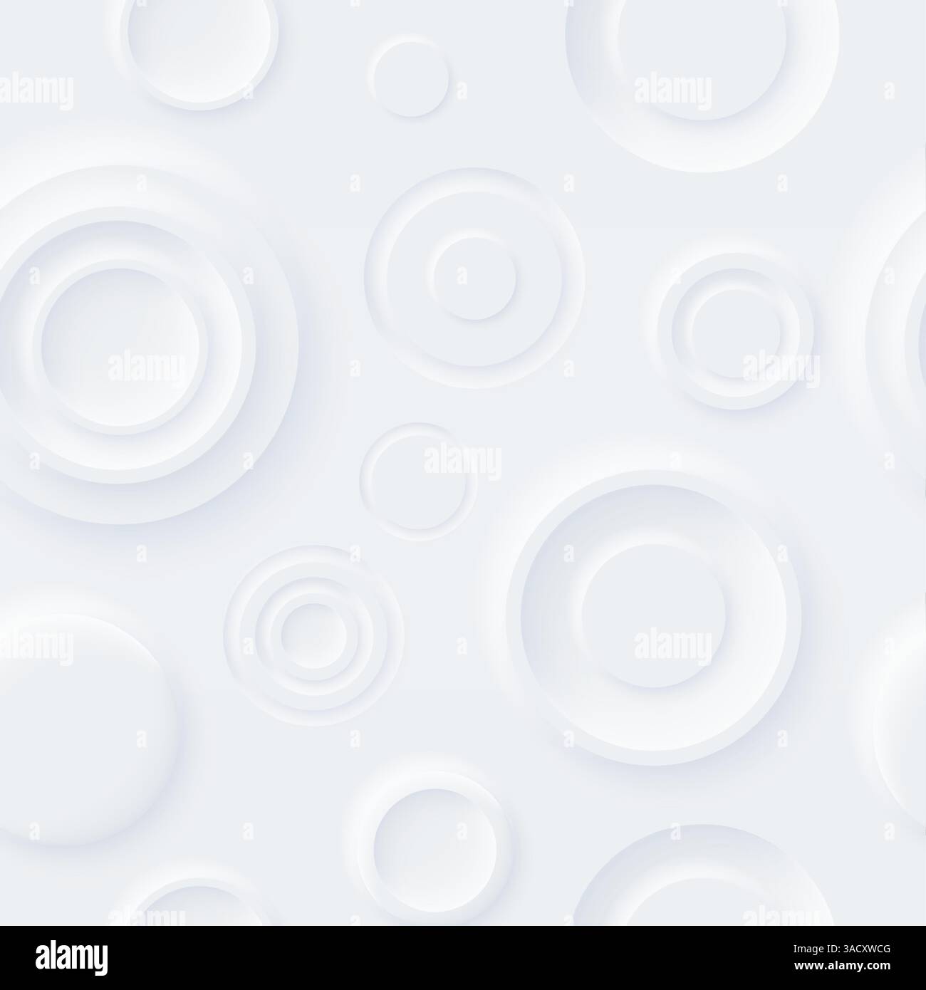 Seamless neumorphism style pattern. Soft, clear and simple futuristic ...