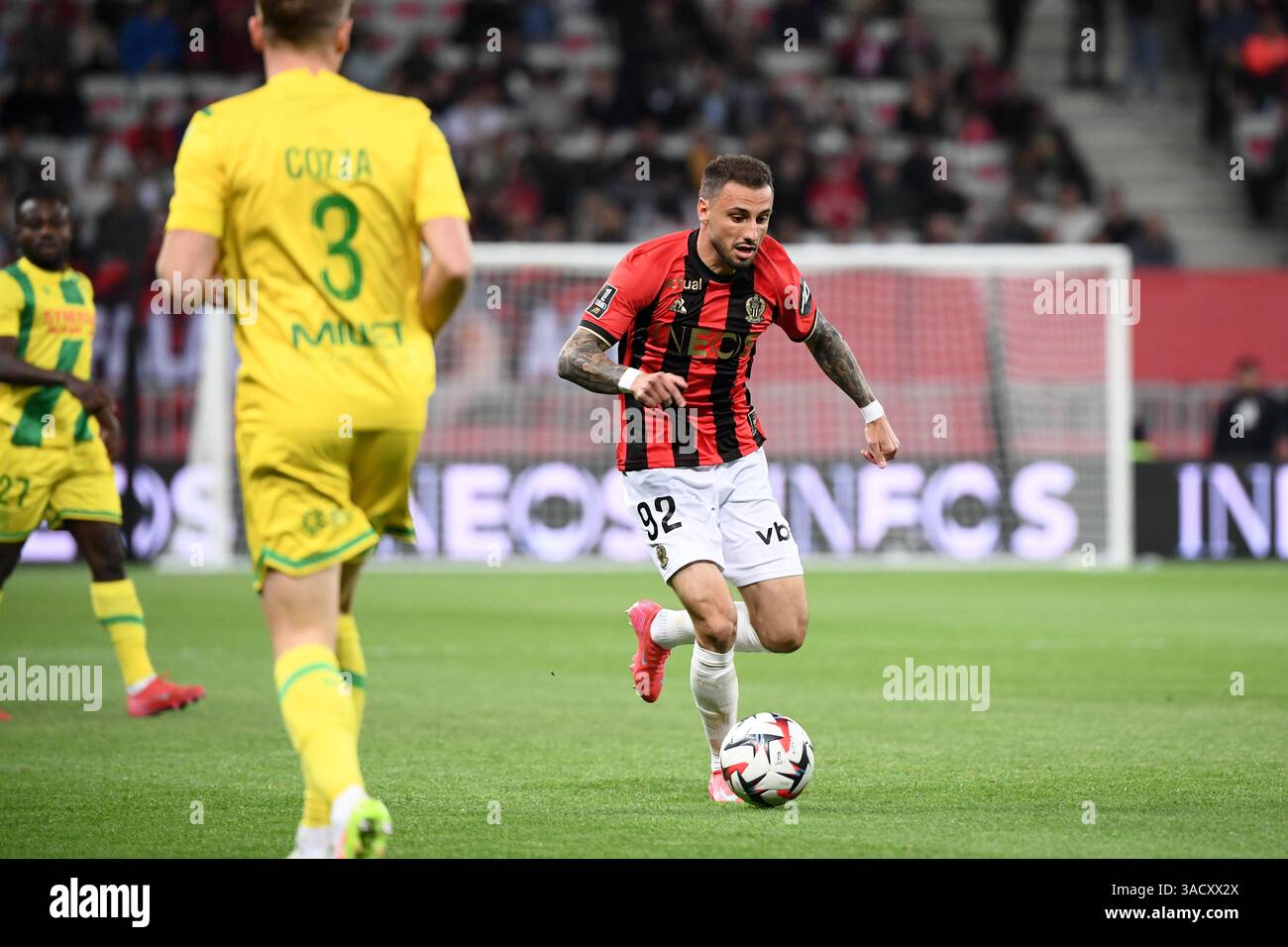 92 Jonathan CLAUSS (ogcn) during the Ligue 1 McDonald's match between ...
