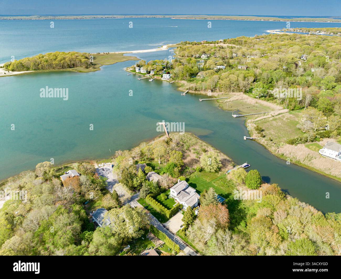 aerial view of noyac and vicinty Stock Photo - Alamy