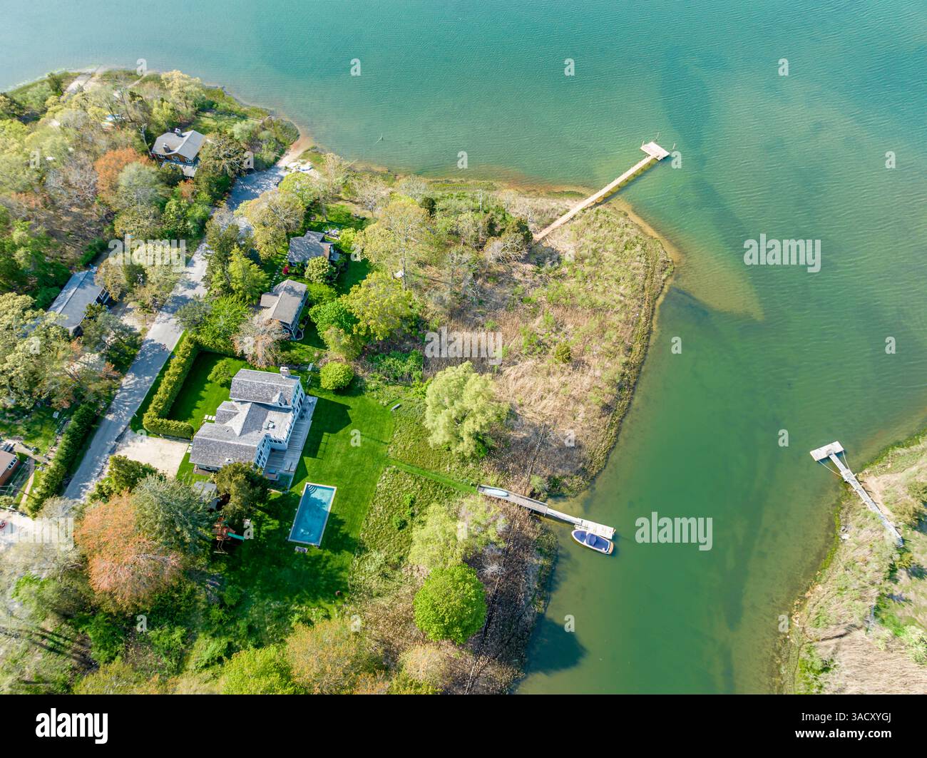 aerial view of noyac and vicinty Stock Photo - Alamy