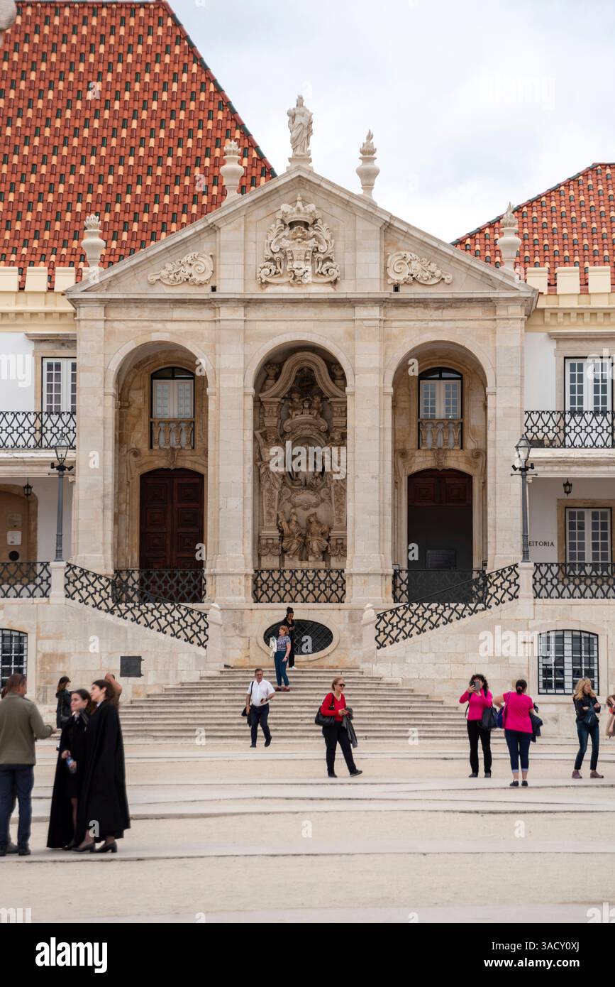 Coimbra, Portugal, Entrance to the rectory of the Coimbra university ...