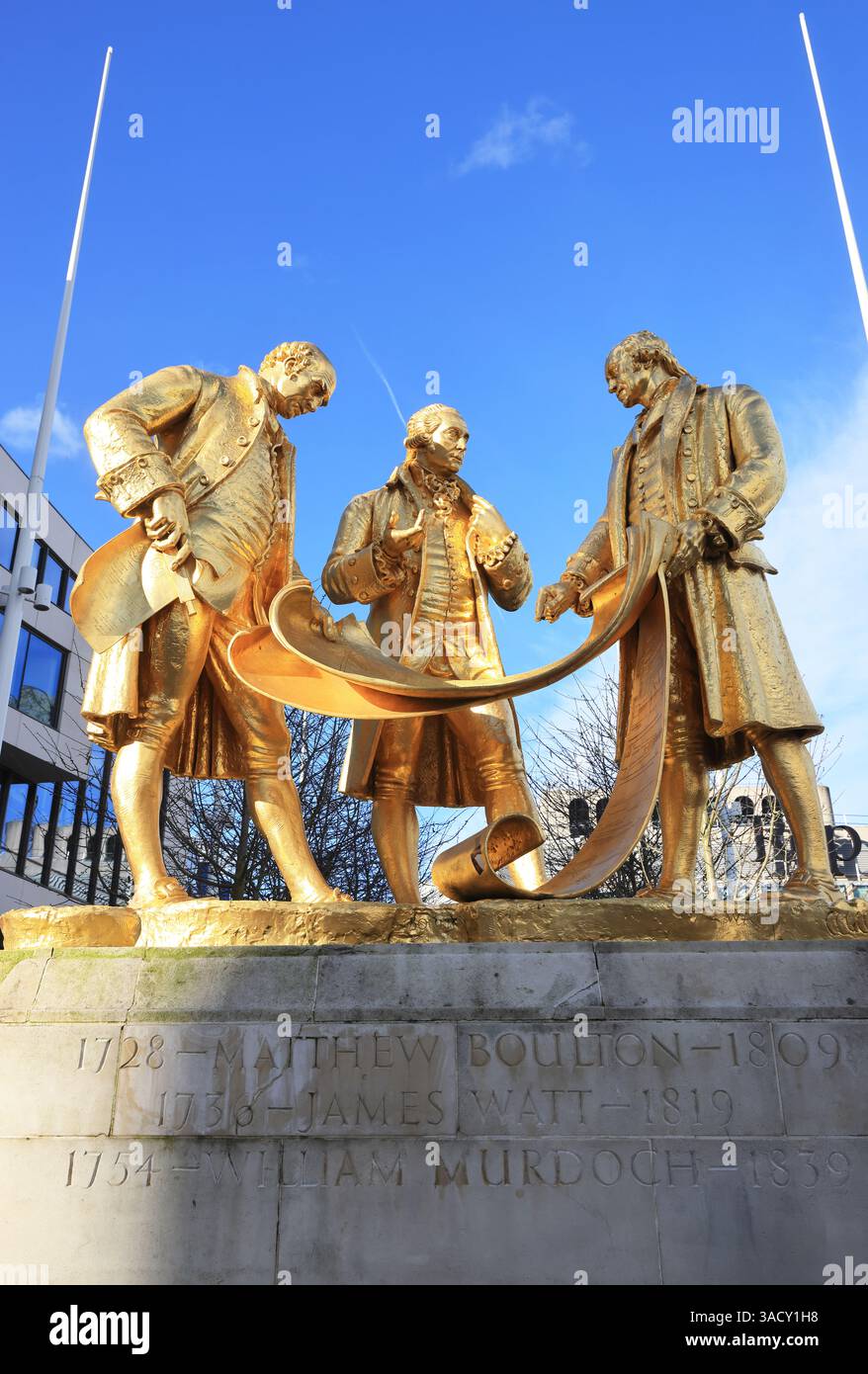 The Golden Boys, golded statue of Boulton, Murdoch & Watt, unveiled in ...