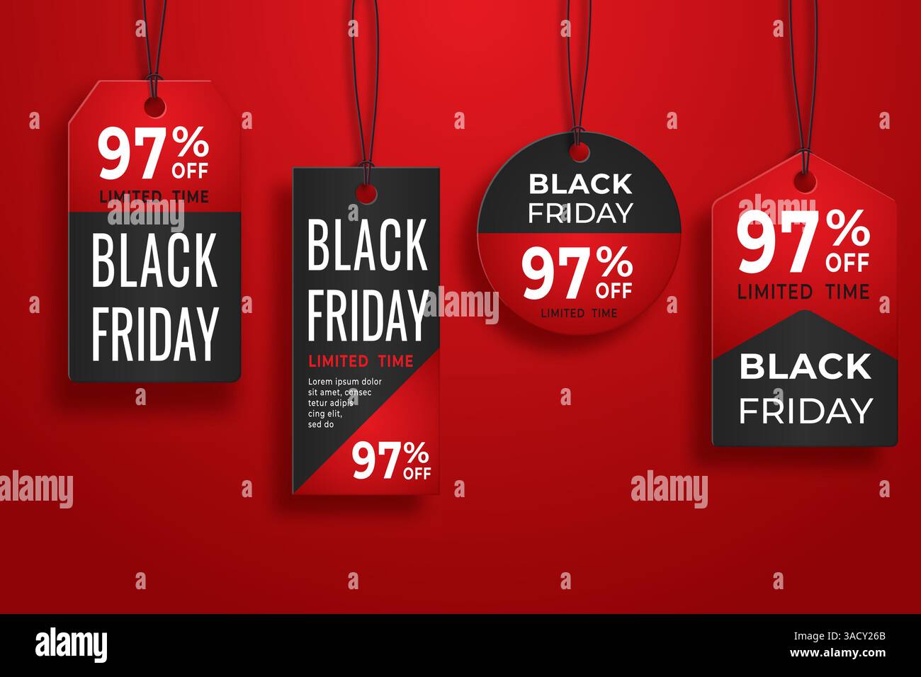 Black friday text advertising sign Stock Vector Images - Alamy
