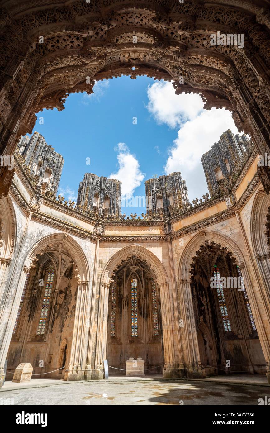 Batalha, Portugal, Picturesque unfinished chapel of the Batalha ...