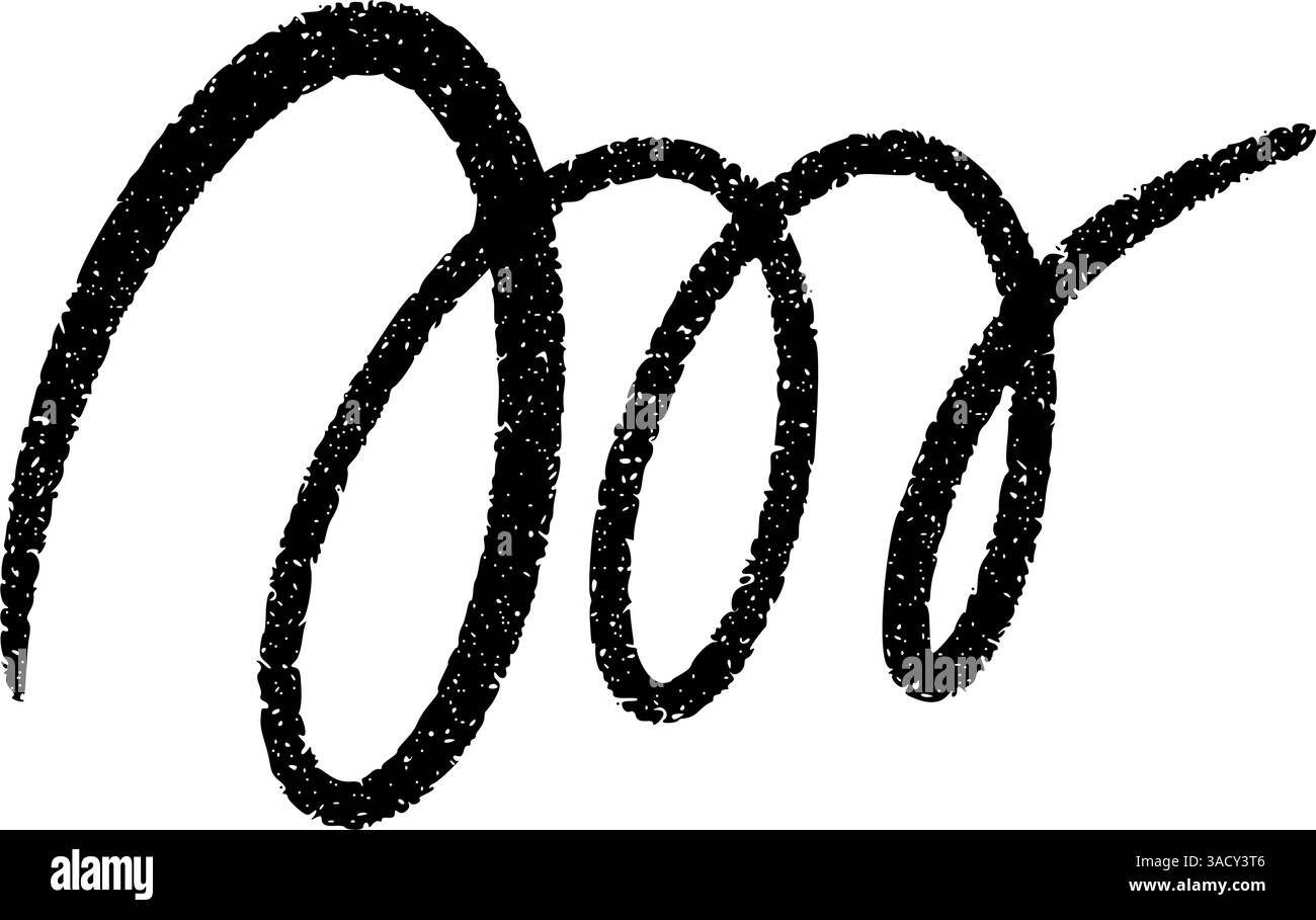 Flexible coil spring spiral. Thin wire curves in bouncing zigzag shapes ...