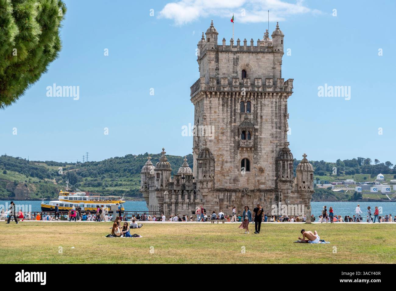 Lisboa, Portugal, Famous Torre de Belem in Lisbon, iconic landmark of ...