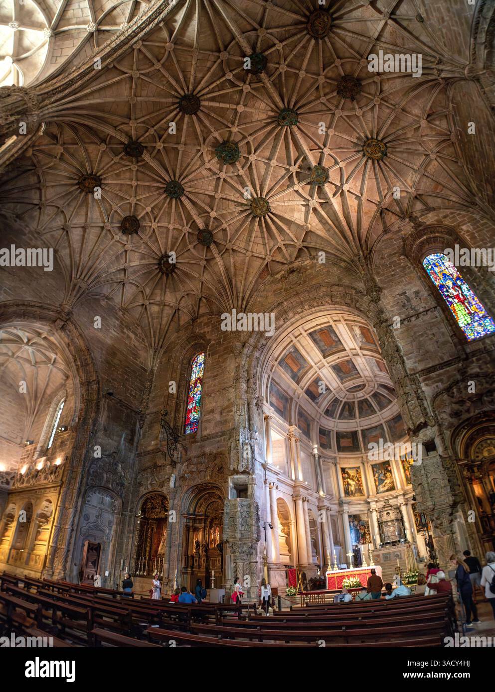 Lisboa, Portugal, Magnificent manueline gothic architecture in the ...