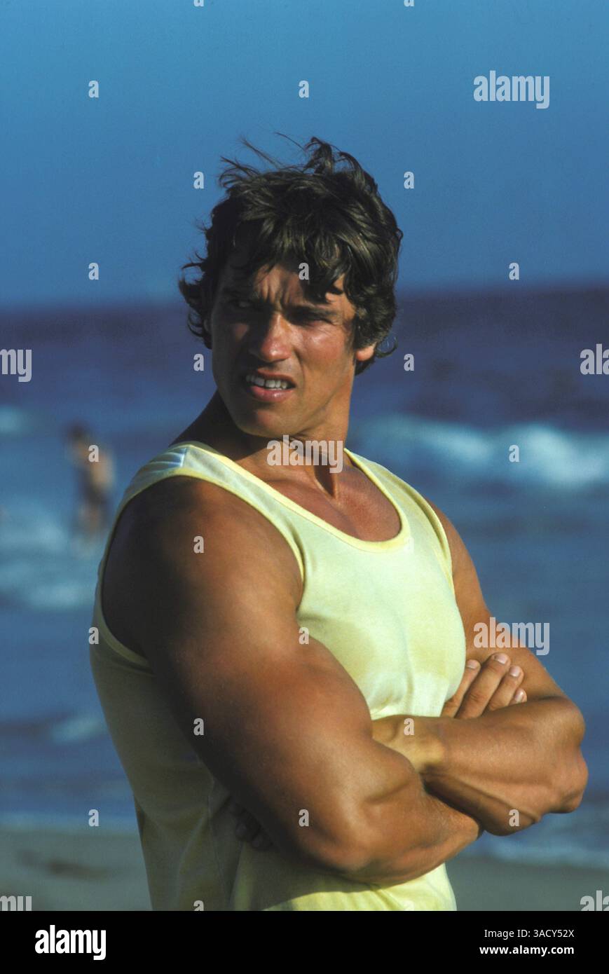 Jul 08, 1976; Venice Beach, CA, USA; Professional bodybuilder ARNOLD ...