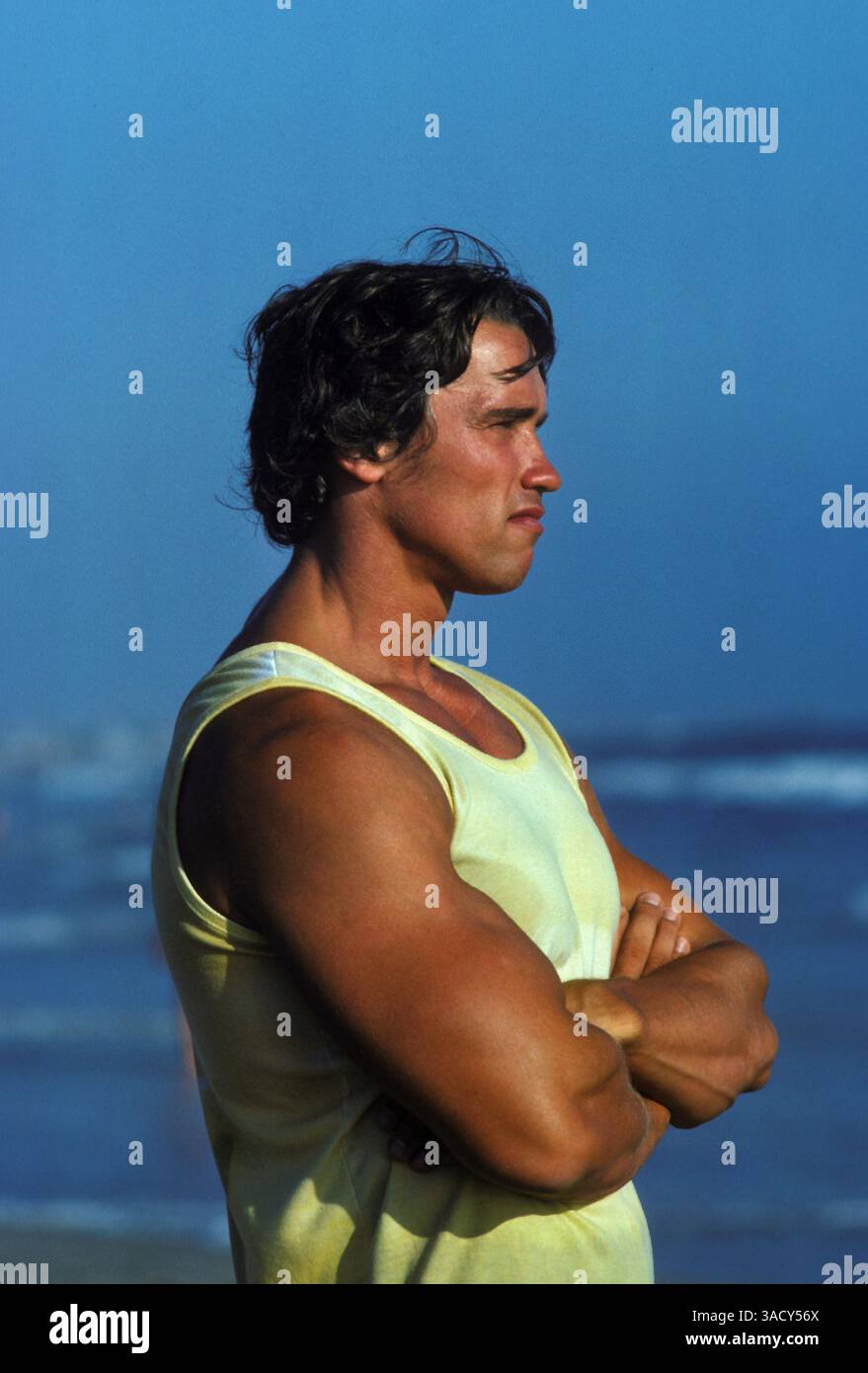 Jul 08, 1976; Venice Beach, CA, USA; Professional bodybuilder ARNOLD ...