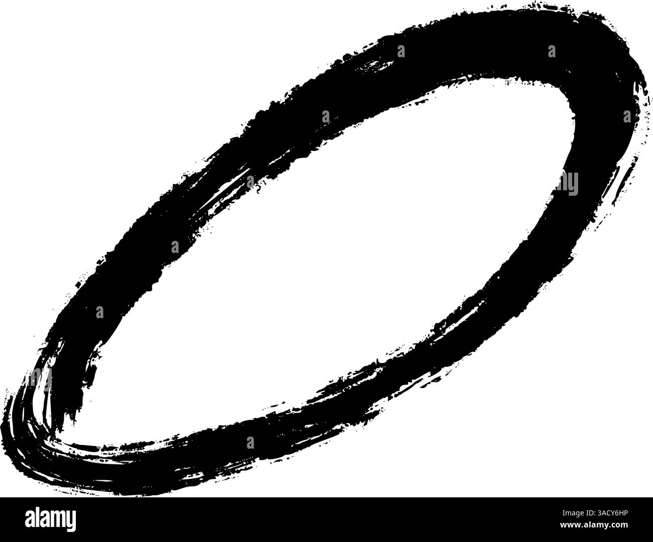 Hand drawn oval and circular doodle lines with brush, pen, and marker ...