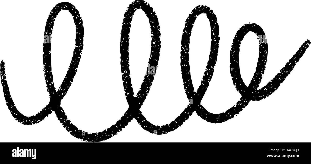 Flexible coil spring spiral. Thin wire curves in bouncing zigzag shapes ...