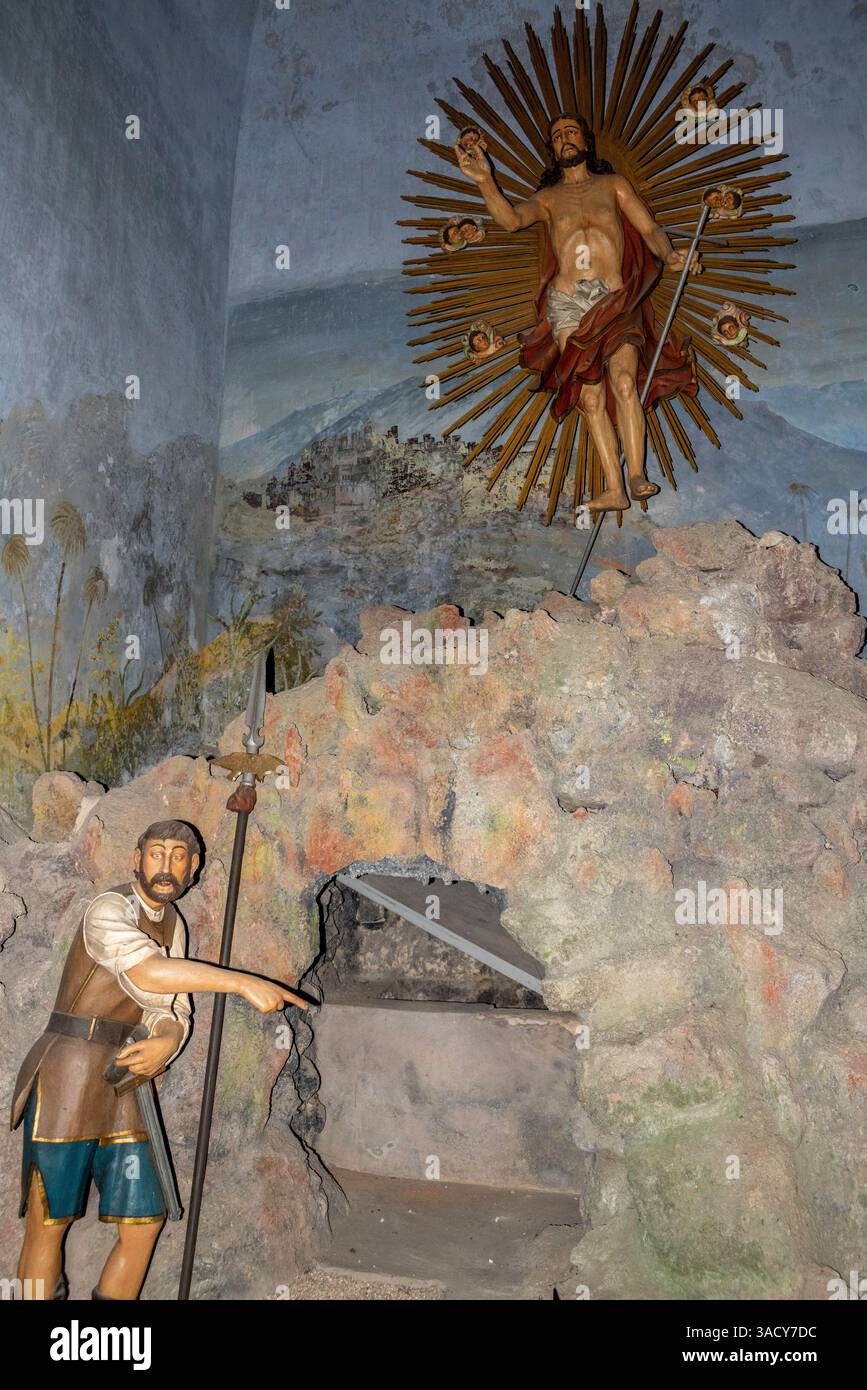 Interior of one of the famous chapels of the basilica de Bom Jesus do ...