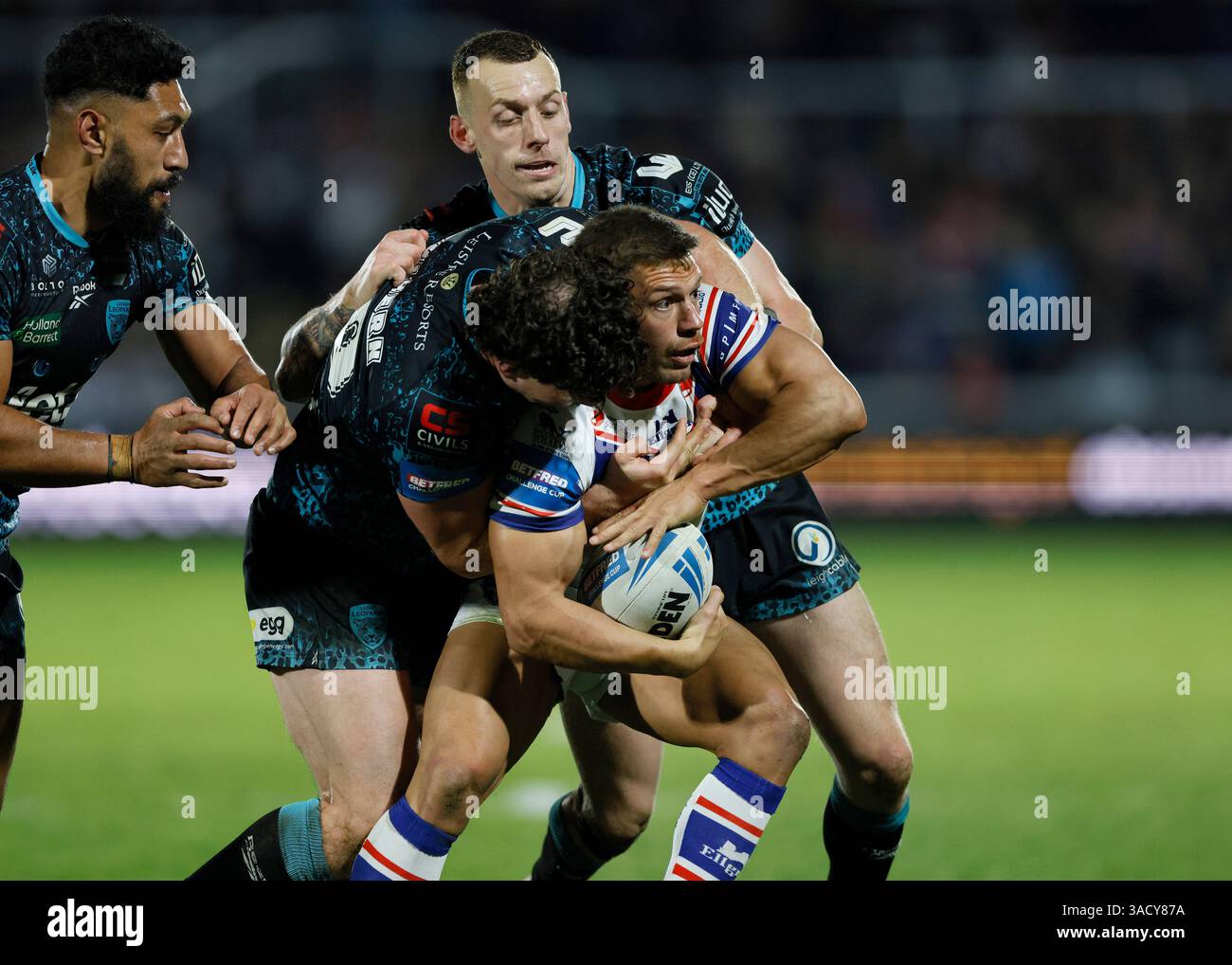 Wakefield Trinity's Matty Russell looks for support during the Betfred ...