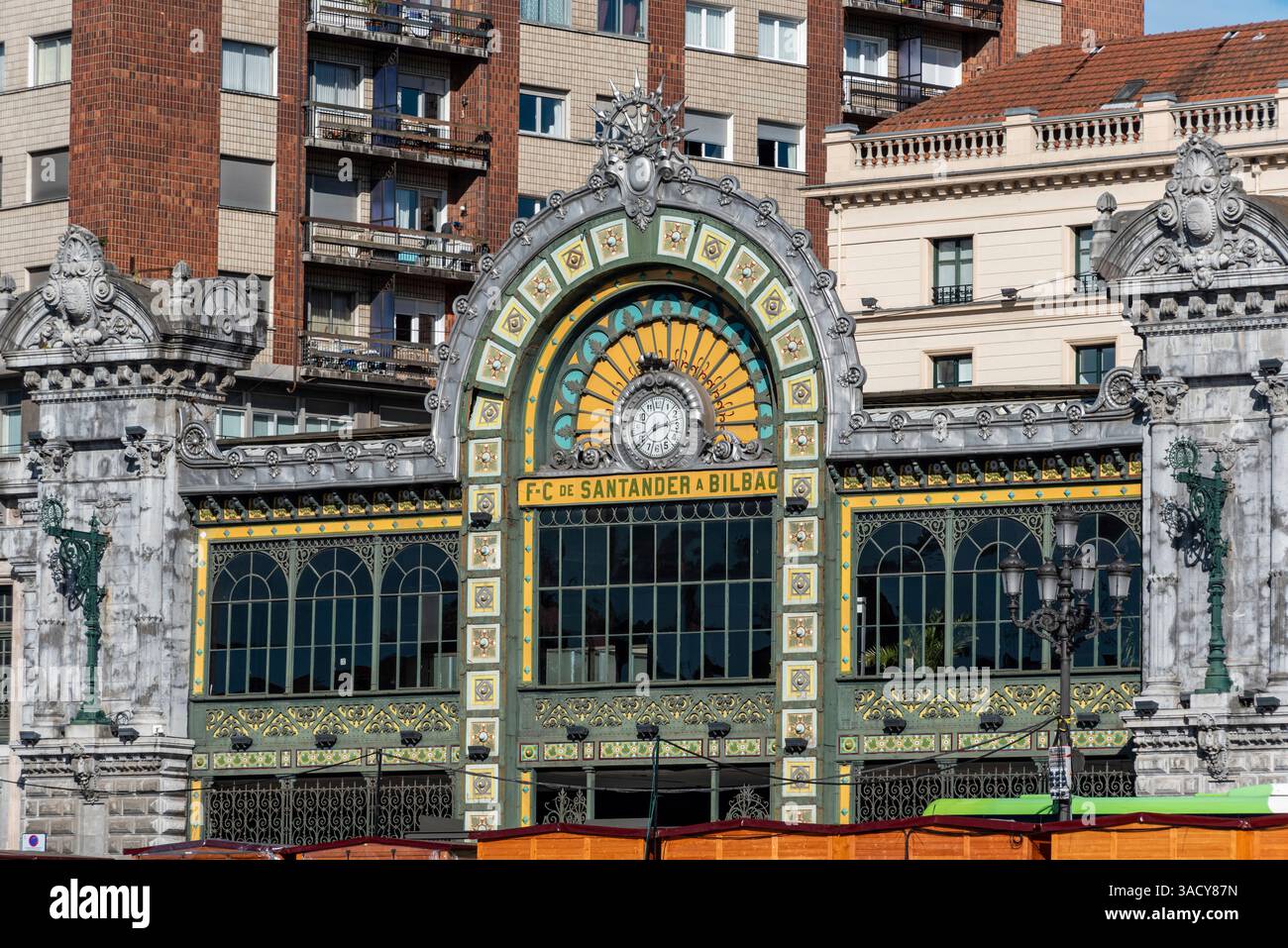 Famous main entrance front of the train station in bilbao hi-res stock photography and images ...