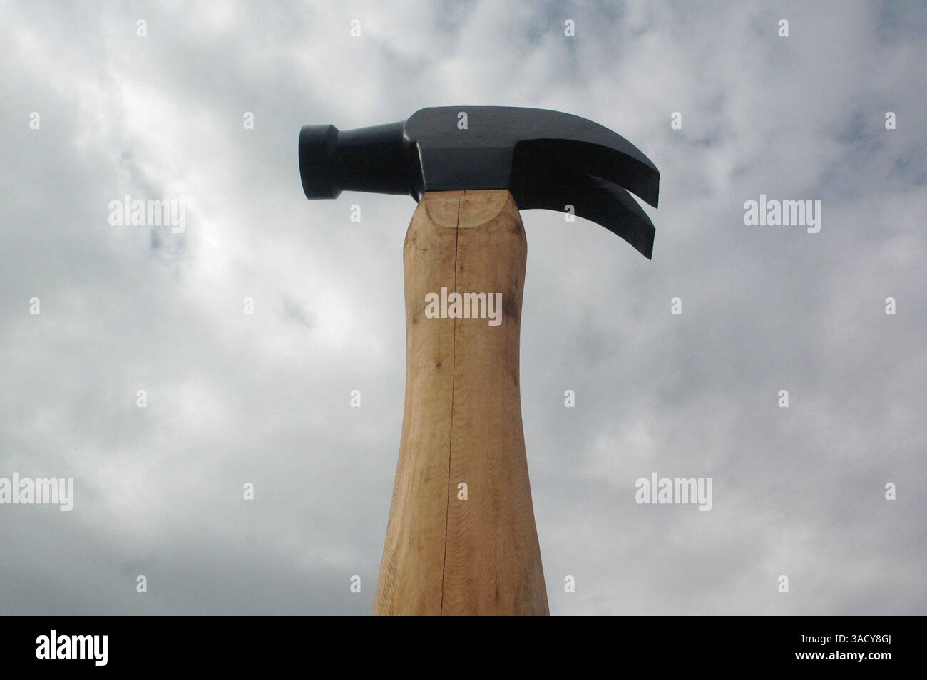 Oct 01, 2008 - Haines, Alaska, USA - A 19-foot-tall hammer stands ...