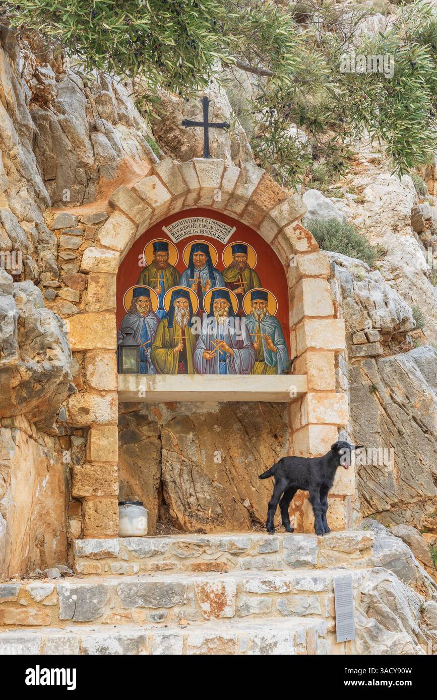 Greece, Crete, Chania. 15th century Greek Orthodox monastery of St ...