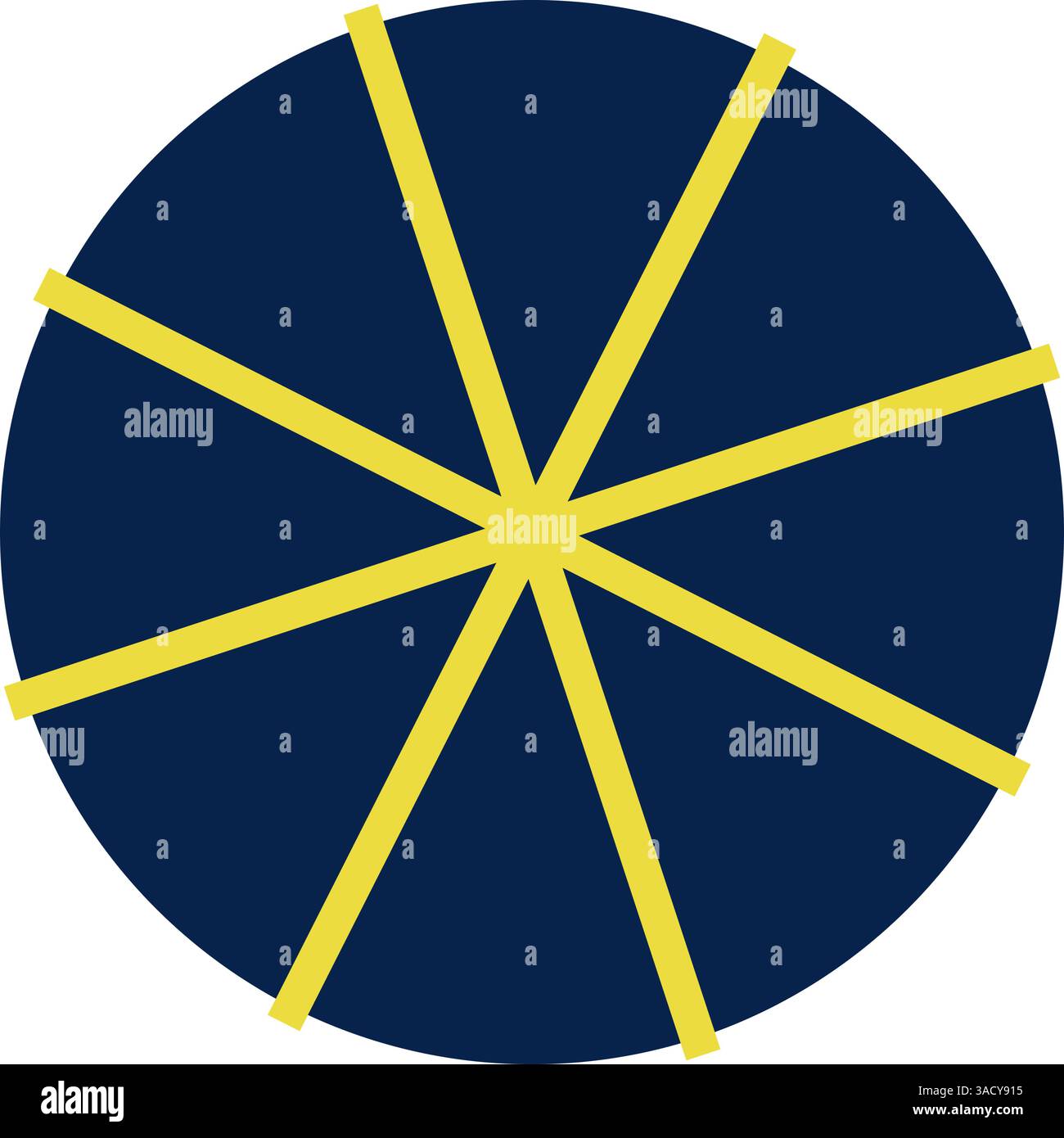 Colorful pie chart set with divided sections, circular infographic elements, geometric data ...