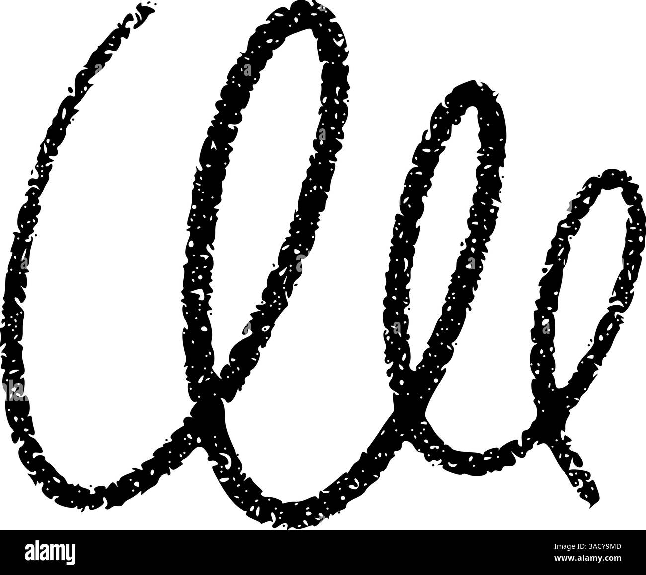 Flexible coil spring spiral. Thin wire curves in bouncing zigzag shapes ...